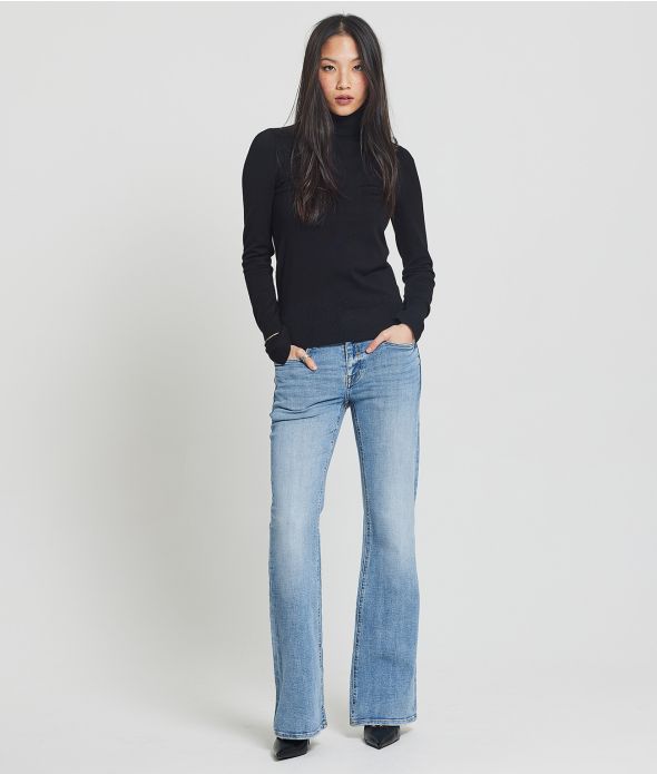 LINDA TURTLENECK KNITWEAR, BLACK